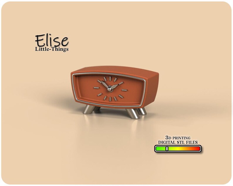 1960s Dollhouse Clock: 3D Printable Miniature (STL File) - Etsy