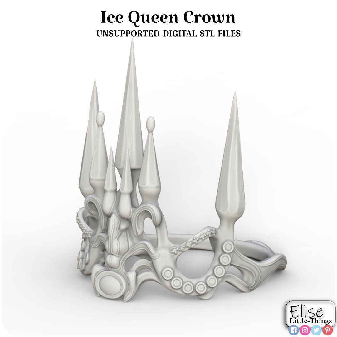 1:1 Ice Queen Crown High Quality STL Files for 3d Printer - Etsy