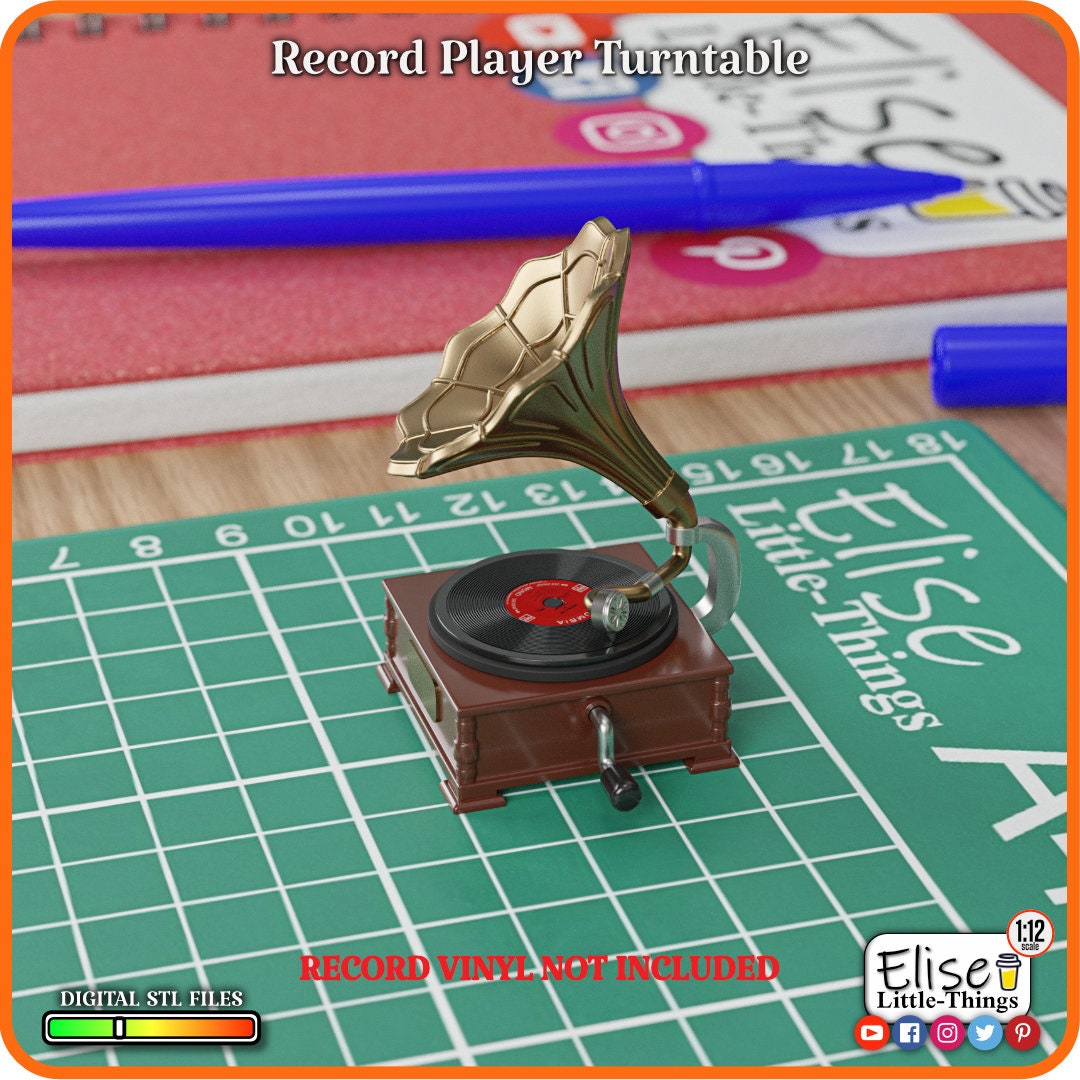 3D Printable Dollhouse Gramophone, 1:12 Scale (STL File) - Etsy