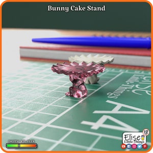 1:12 Bunny Cake Stand, 3D Printable Dollhouse Easter, High Quality STL ...