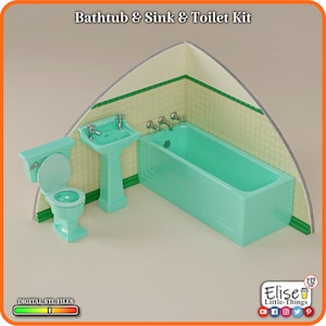 1:12 Toilet With Opening Seat Kit, 3D Printable Dollhouse Bathroom ...