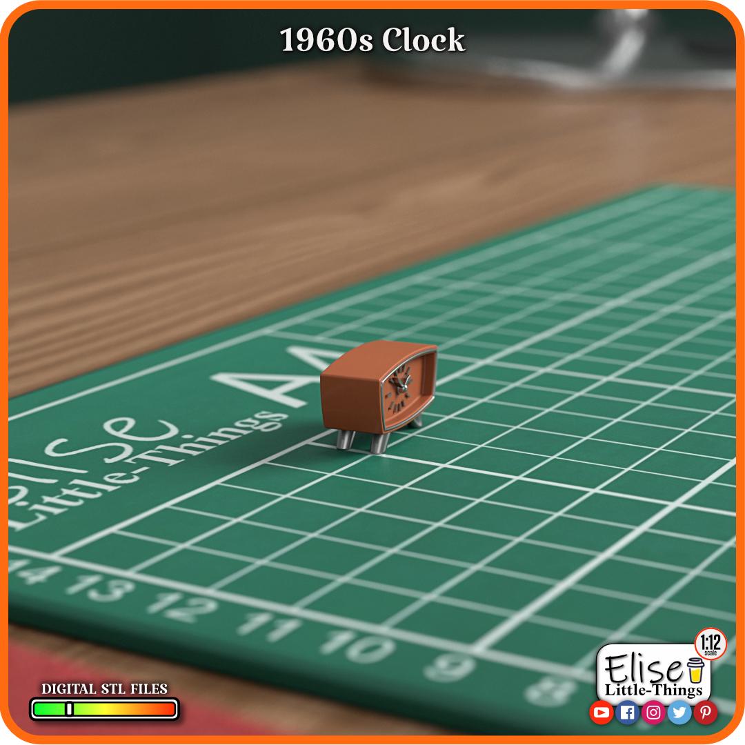 1960s Dollhouse Clock: 3D Printable Miniature (STL File) - Etsy