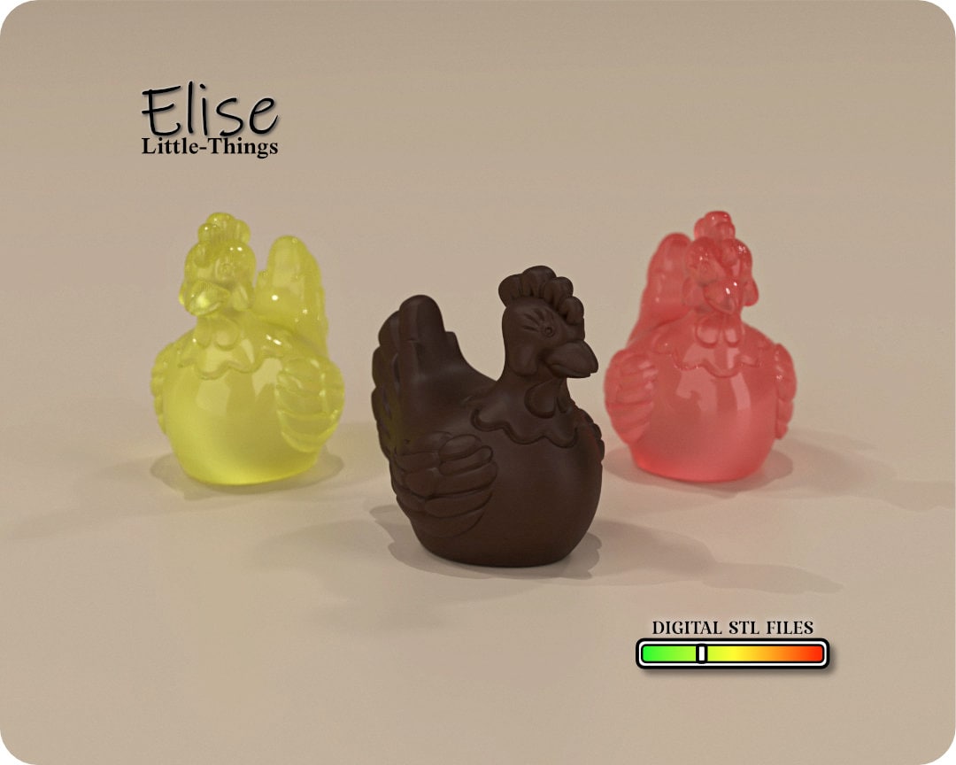 1:12 Easter Chocolate Chicken 3D Printable Dollhouse Decor - Etsy