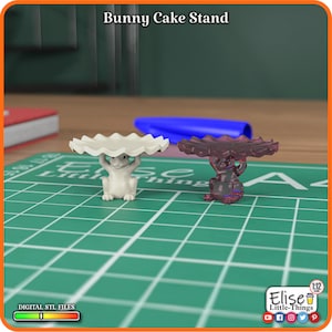 1:12 Scale Bunny Cake Stand, 3D Printable Dollhouse Easter, High ...