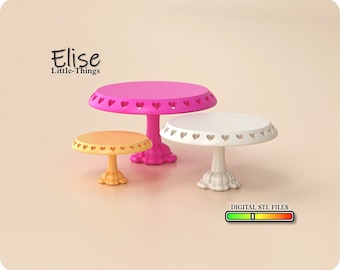 Digital Files - 1:12 Miniature Cake Stands (set A) - Models for 3D ...