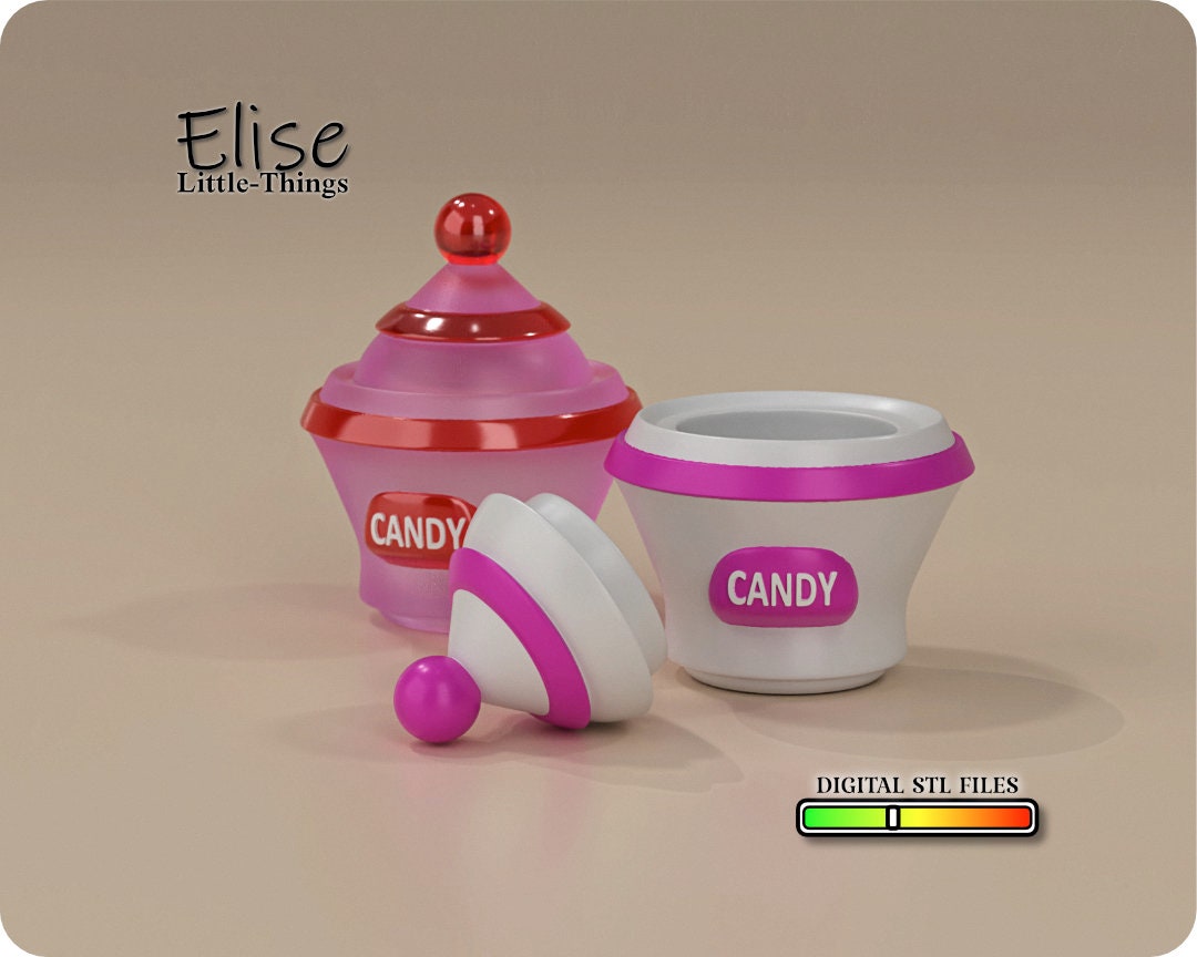 1:12 Scale Candy Stash Jar, 3D Print Dollhouse Kitchen Food, High ...