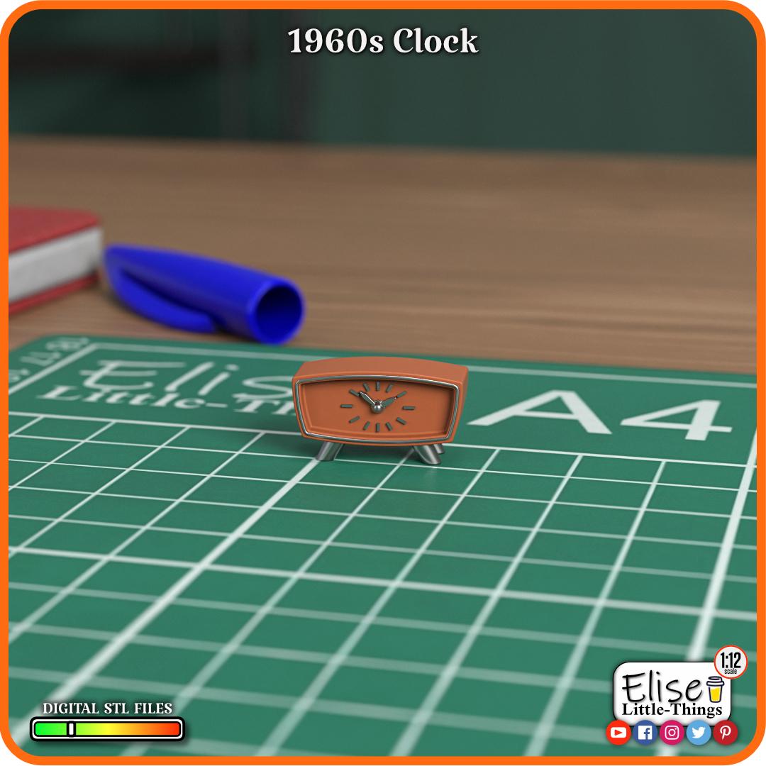 1960s Dollhouse Clock: 3D Printable Miniature (STL File) - Etsy