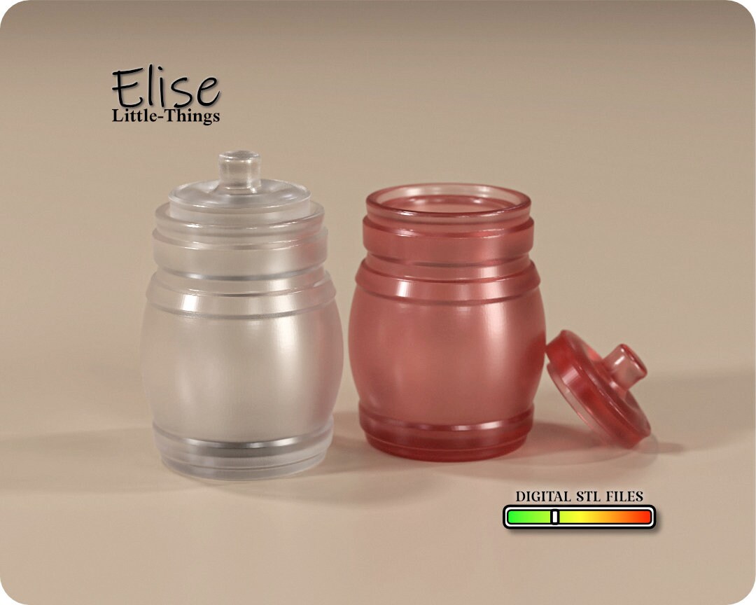 1:12 Stash Jar, 3D Printable Dollhouse Glass Jar, High Quality STL ...
