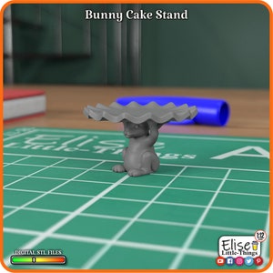 1:12 Scale Bunny Cake Stand, 3D Printable Dollhouse Easter, High ...