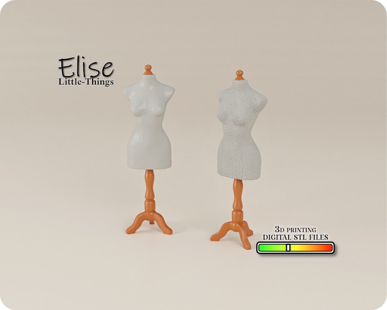 1:12 Scale Dollhouse Dress Form, 3D Print STL Files - Etsy