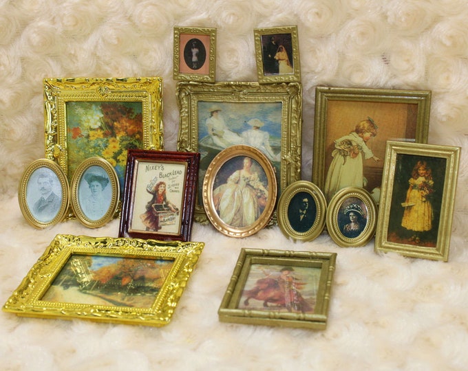 Doll House Miniature Framed Paintings MINIATURE PAINTING MASTERPIECES ...