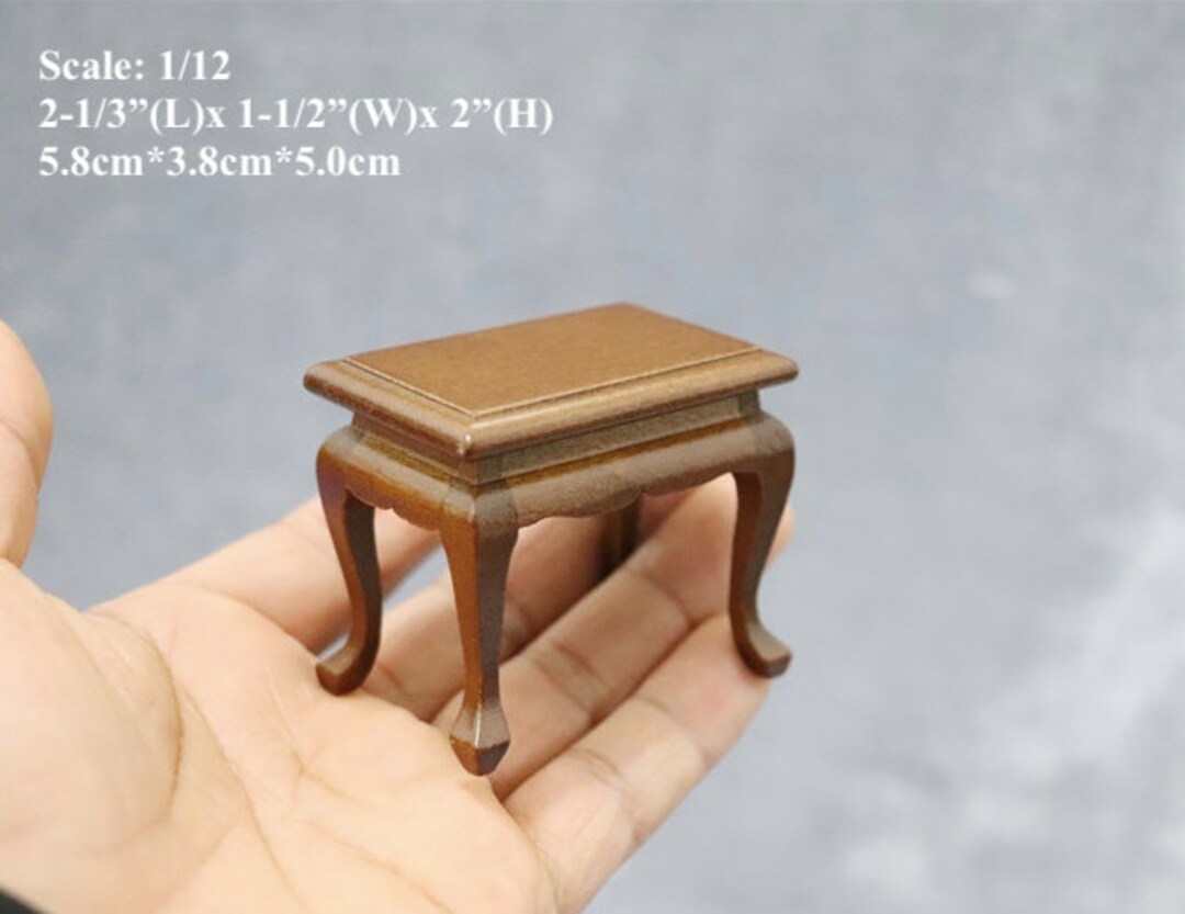Airads Dollhouse Furniture 1:12 Brown Side Stand Flower Table High 2 2 ...