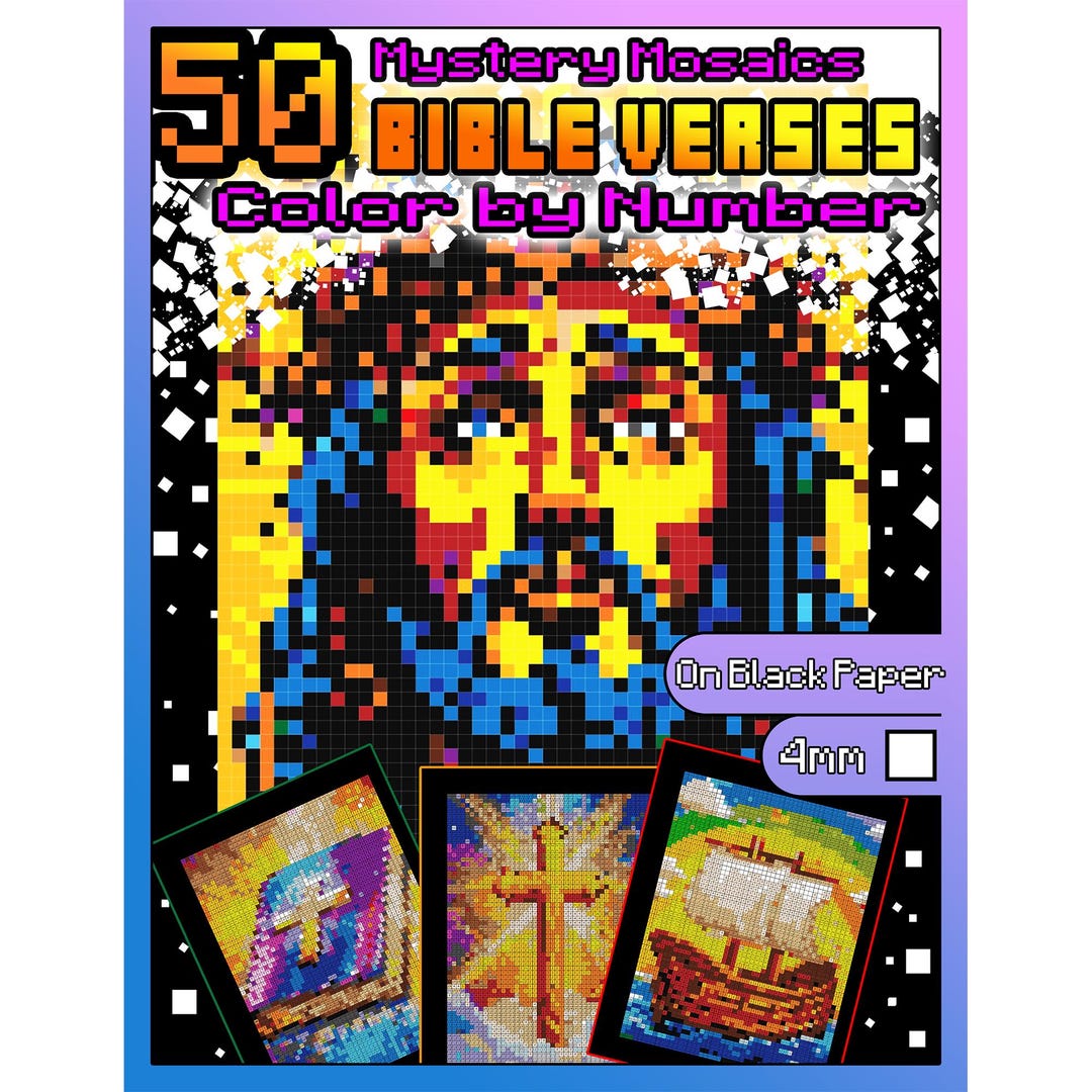 Bible Coloring Book Color by Number Bible 50 Instant Download Coloring ...