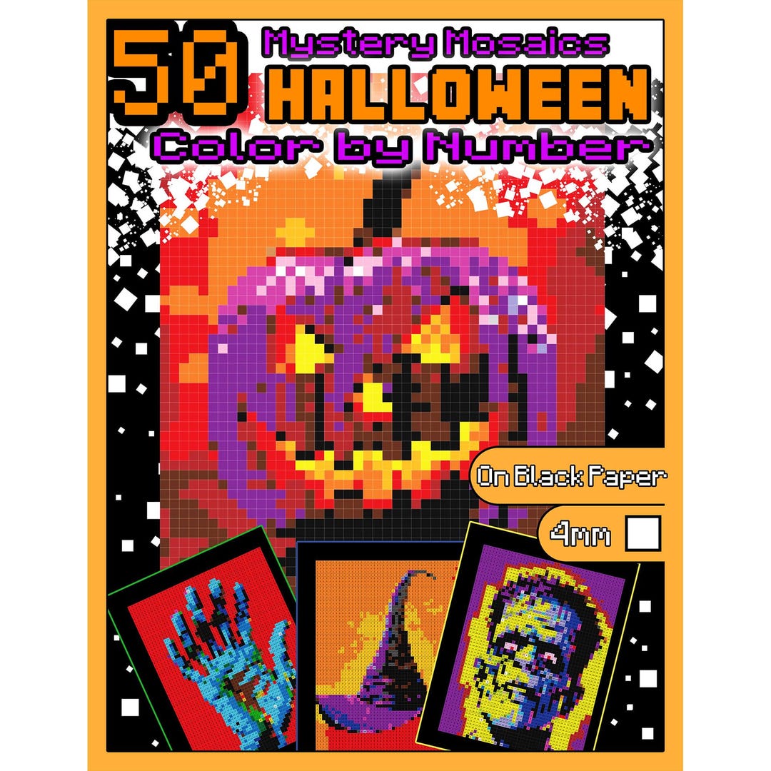 Color by Number MONSTER Printable Coloring Book Pages Pixel Mystery ...