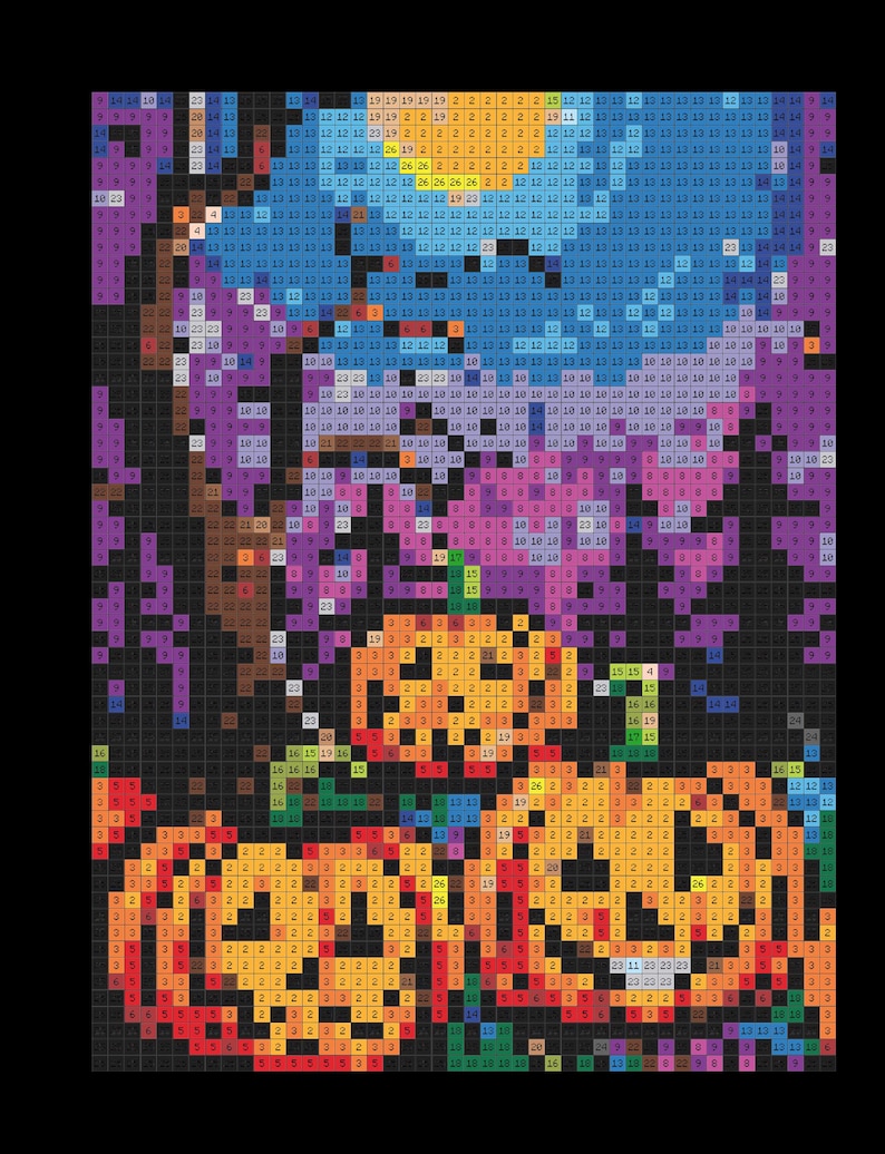 Color by Number MONSTER Printable Coloring Book Pages Pixel Mystery ...
