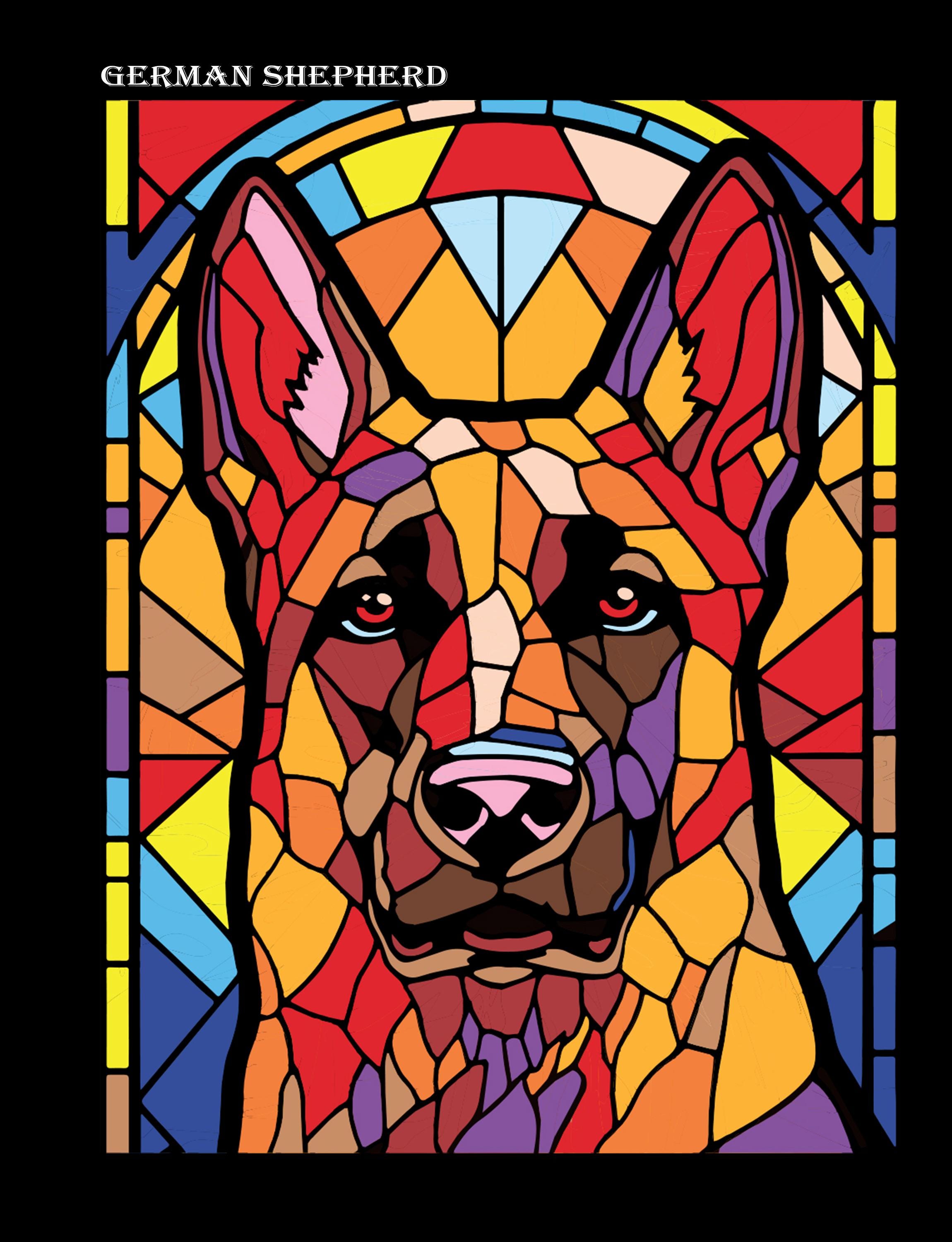 Color by Number DOGS MOSAIC Printable Coloring Book Pages Kids Teens ...