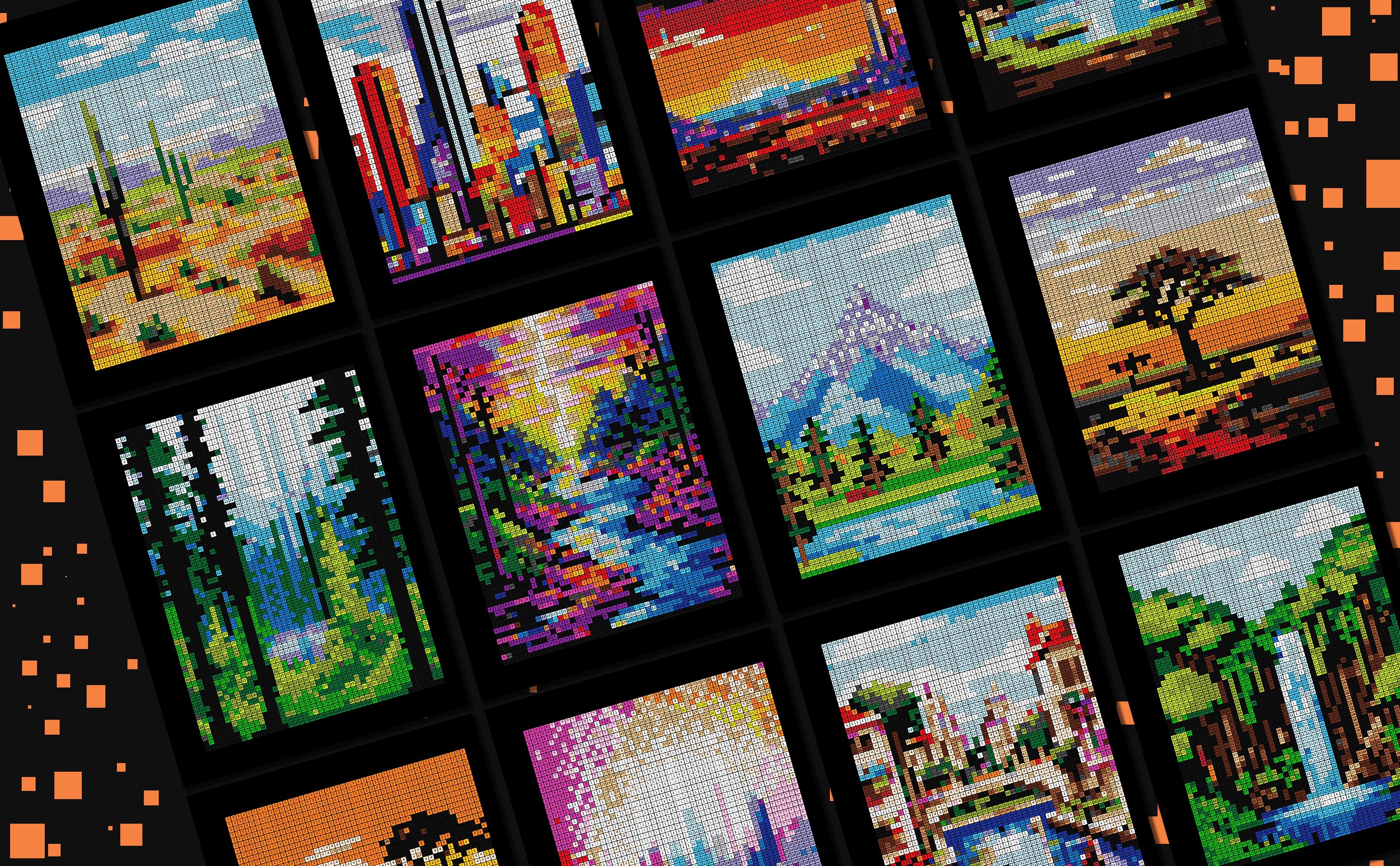 Color by Number LANDSCAPES Printable Coloring Pages Coloring Book Pixel ...