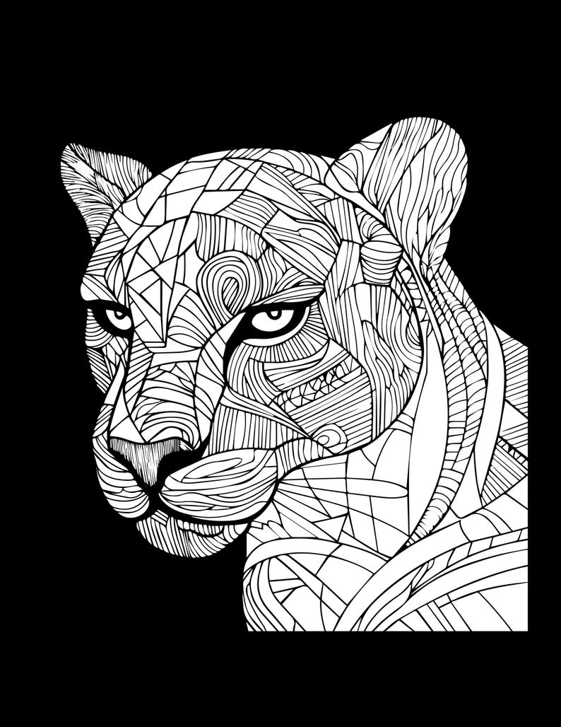 Stress Relief Mandalas Printable Coloring Book Pages 50 Jungle Exotic ...