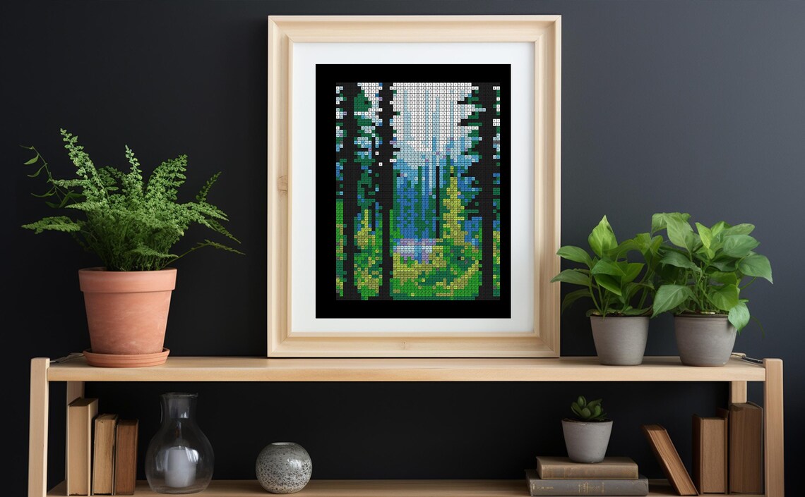 Color by Number LANDSCAPES Printable Coloring Pages Coloring Book Pixel ...