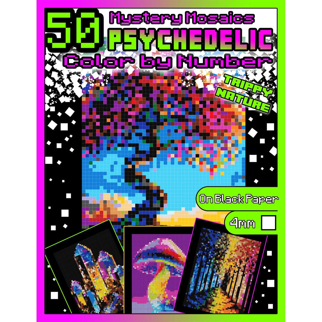 Color by Number PSYCHEDELIC TRIPPY Printable Coloring Pages Coloring ...