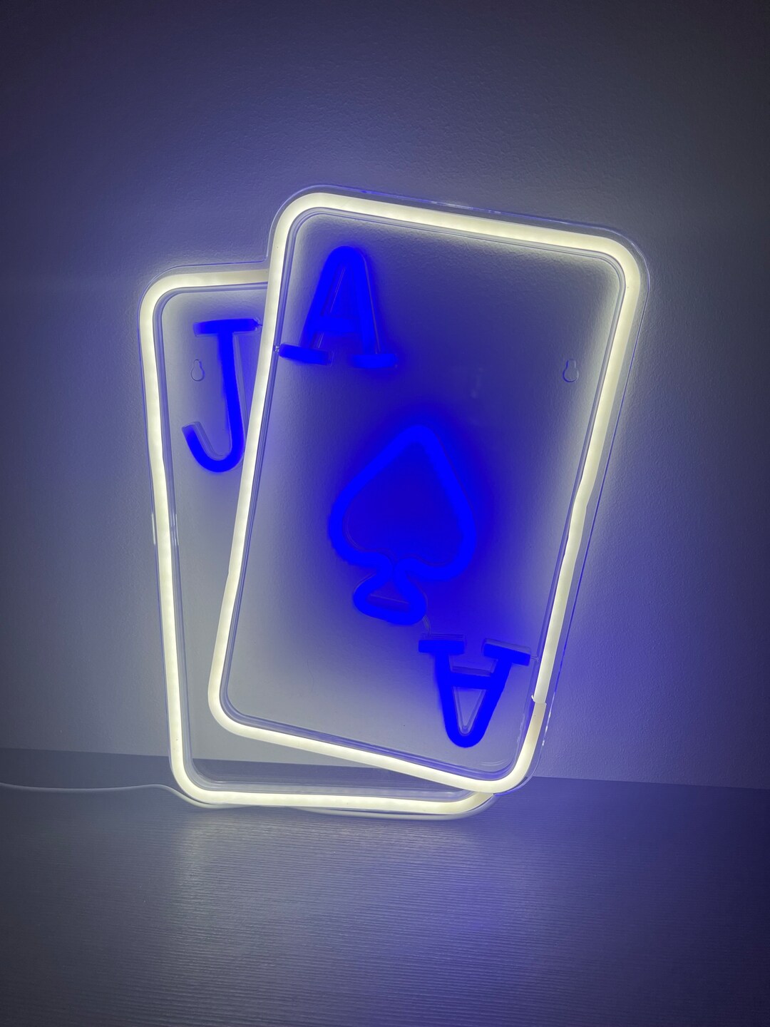 Poker Cards Ace Jack Texas Holdem Logo Neon Sign Modern Decor Wall ...