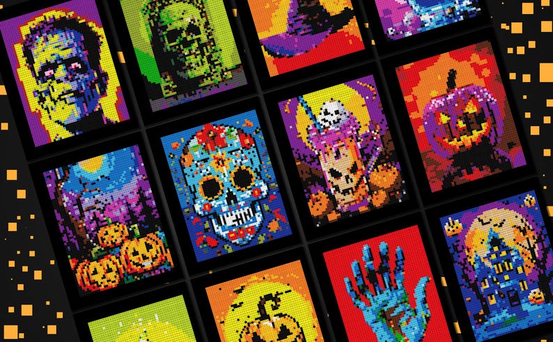 Color by Number MONSTER Printable Coloring Book Pages Pixel Mystery ...