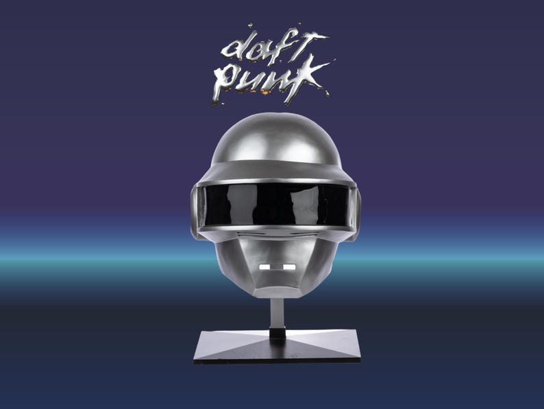 Daft Punk Silver Disco Party Helmet Mask Cosplay Halloween Masquerade Carnival Costume Rave ...
