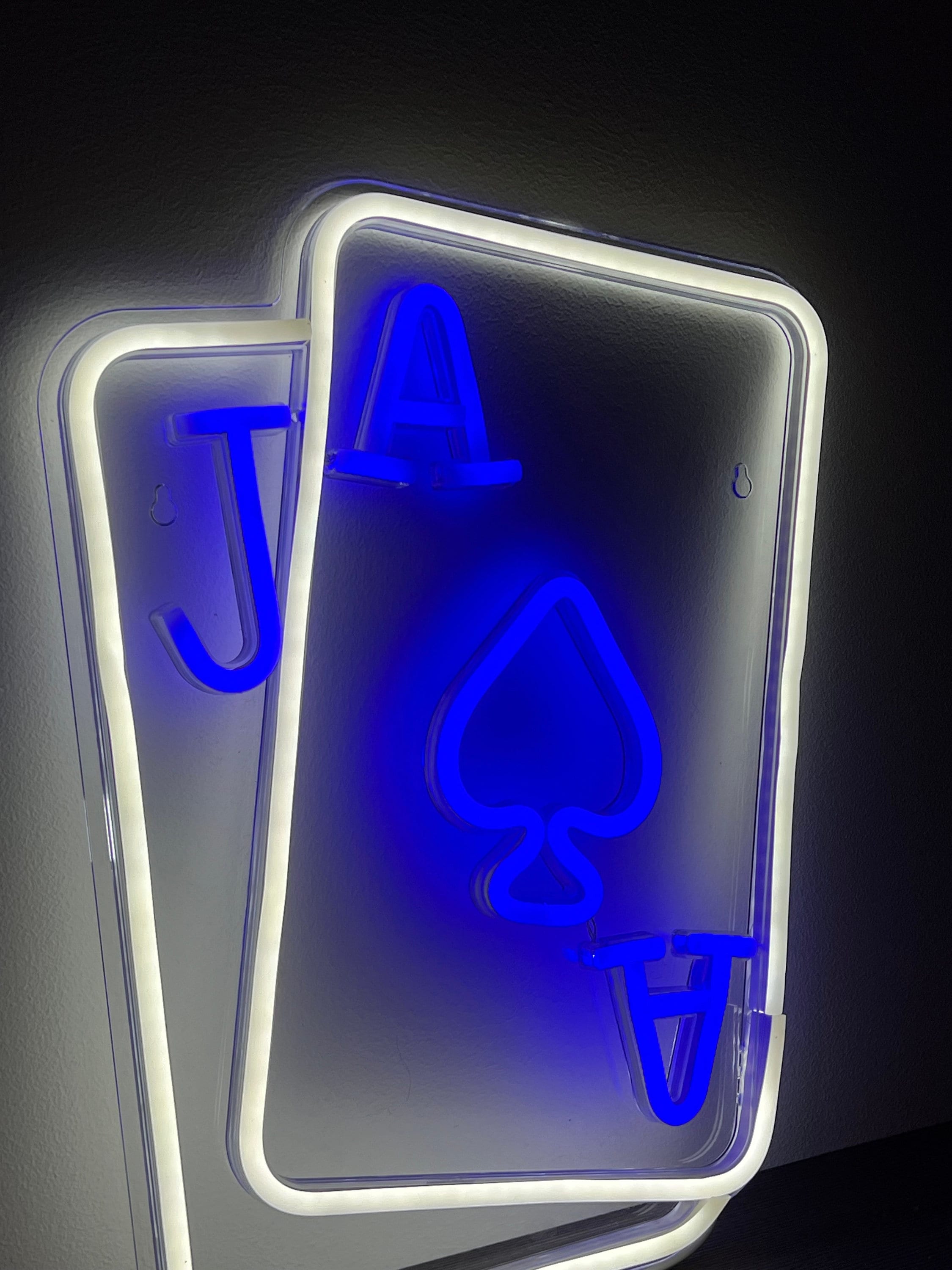 Poker Cards Ace Jack Texas Holdem Logo Neon Sign Modern Decor Wall ...