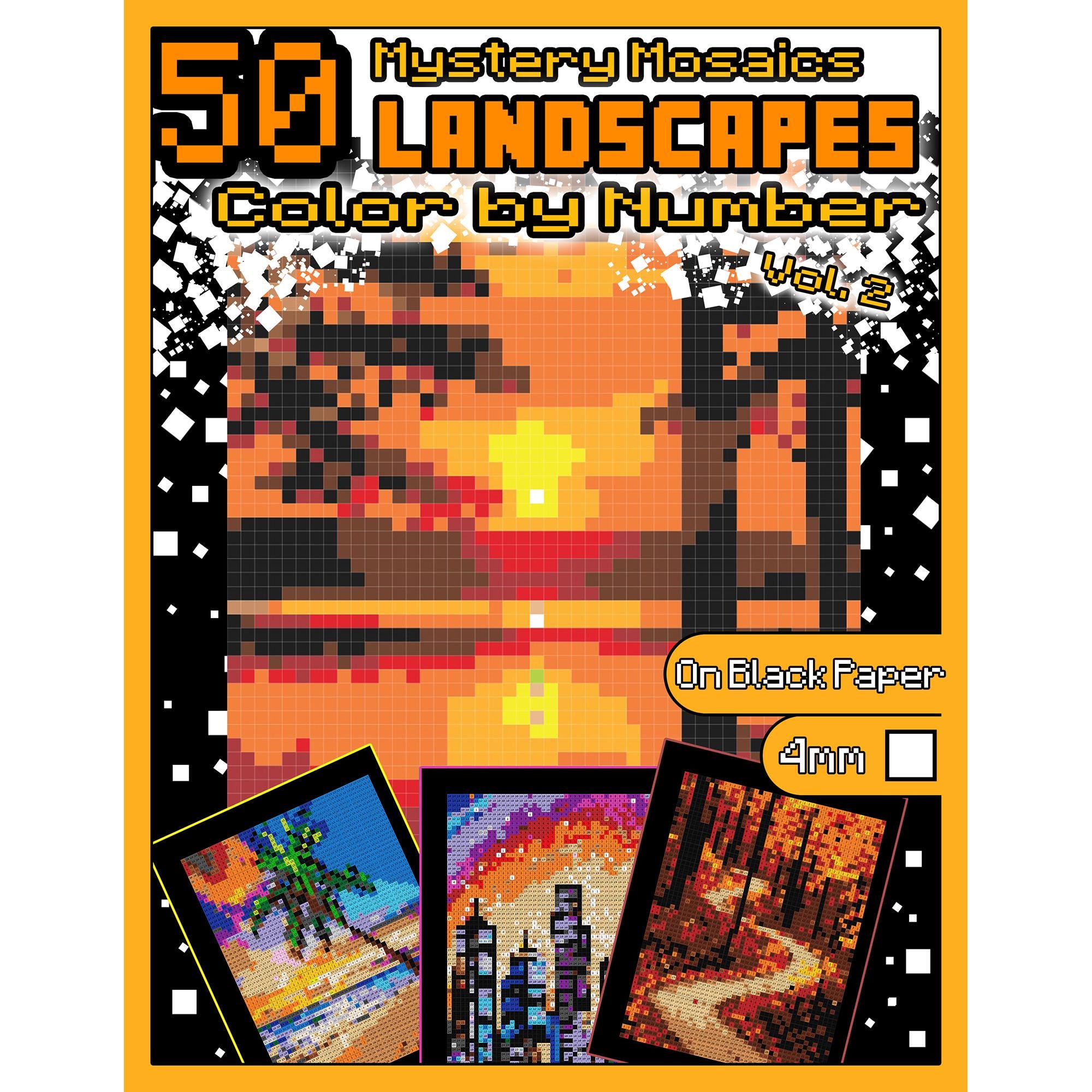 Color by Number LANDSCAPES Printable Coloring Pages Coloring Book Pixel ...