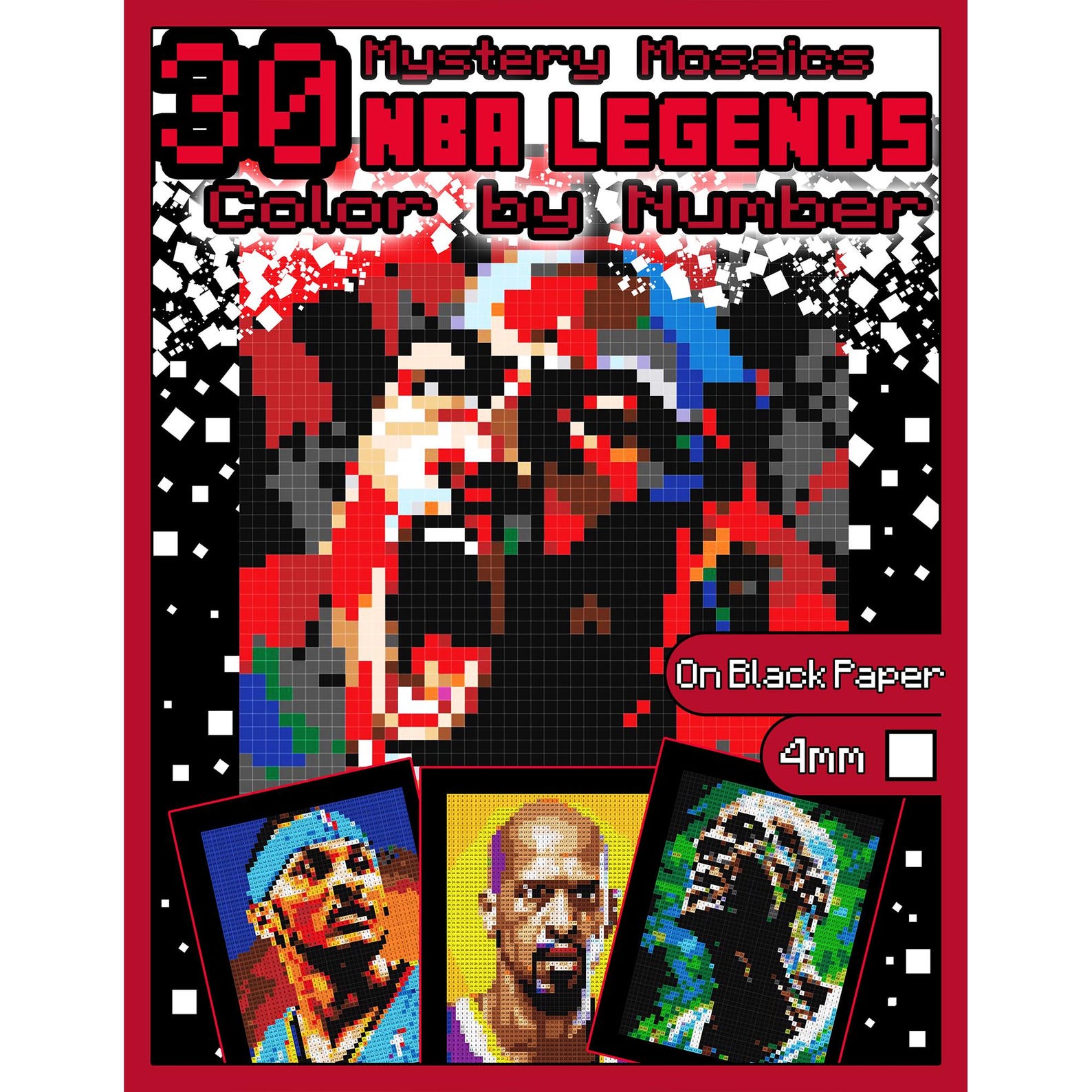Color by Number 30 NBA BASKETBALL LEGENDS Coloring Printable Pages ...