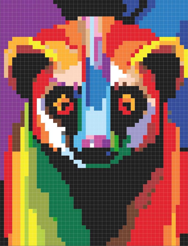 Printable Color by Number JUNGLE ANIMALS Coloring Pages Pixel Art ...