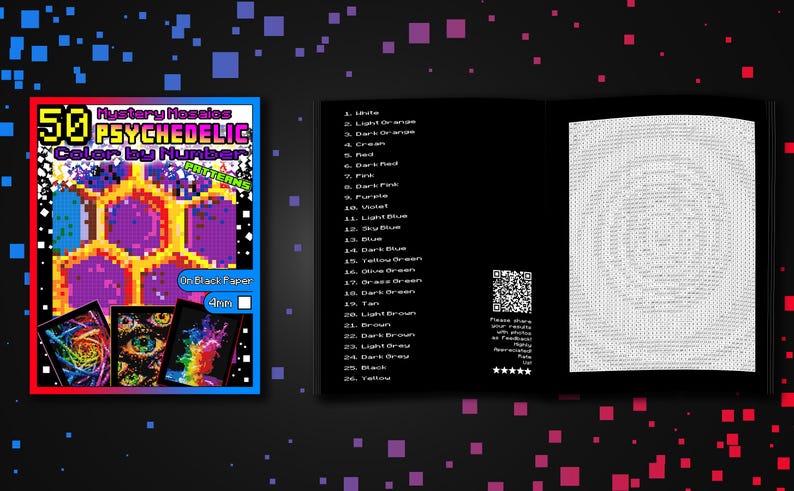 Color by Number PSYCHEDELIC TRIPPY PATTERNS Printable Coloring Pages ...