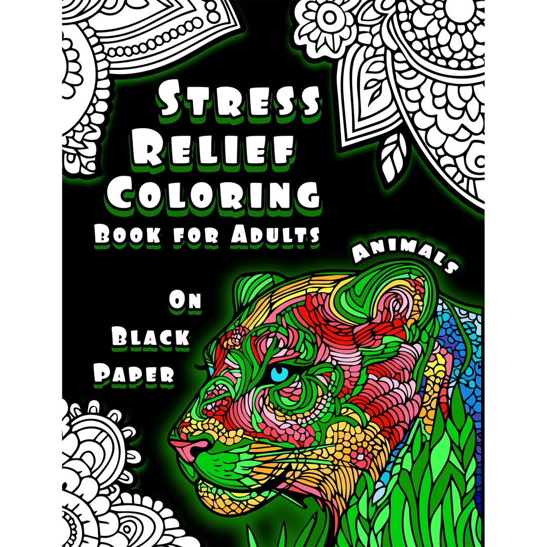 Stress Relief Mandalas Printable Coloring Book Pages 50 Jungle Exotic ...