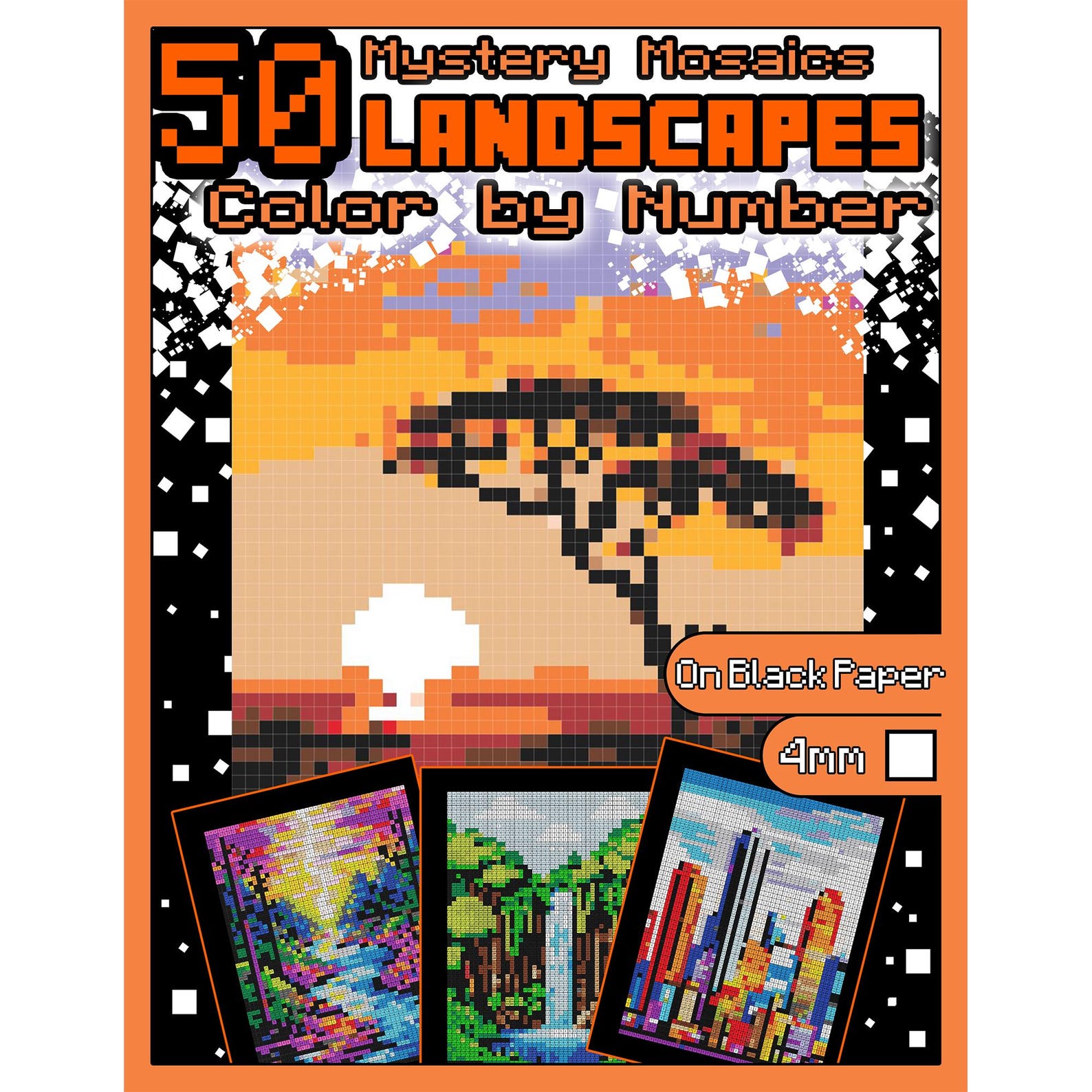 Color by Number LANDSCAPES Printable Coloring Pages Coloring Book Pixel ...