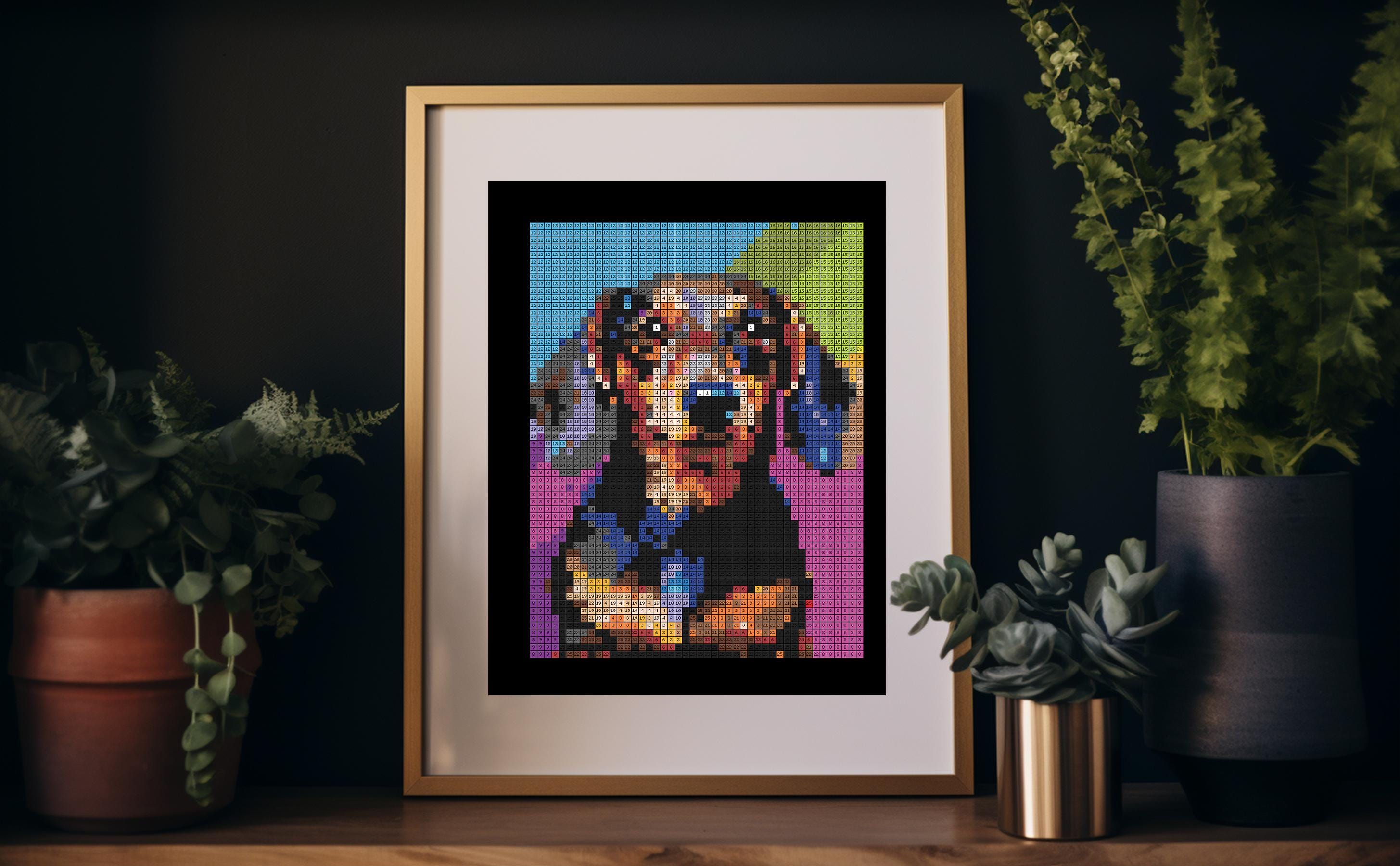 Printable Color by Number Pages 50 DOG PUPPY BREEDS Pixel Mosaic With ...