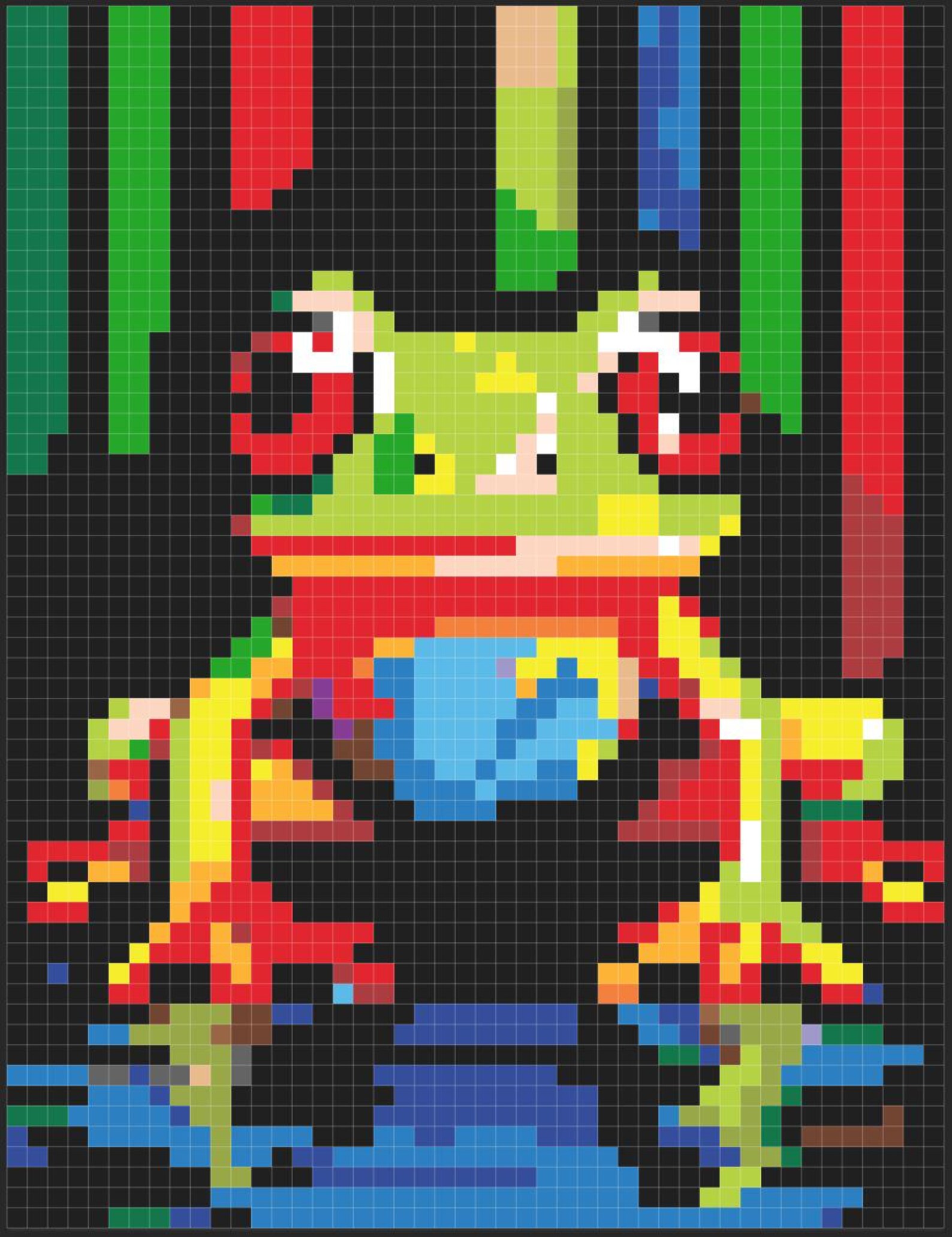 Printable Color by Number JUNGLE ANIMALS Coloring Pages Pixel Art ...