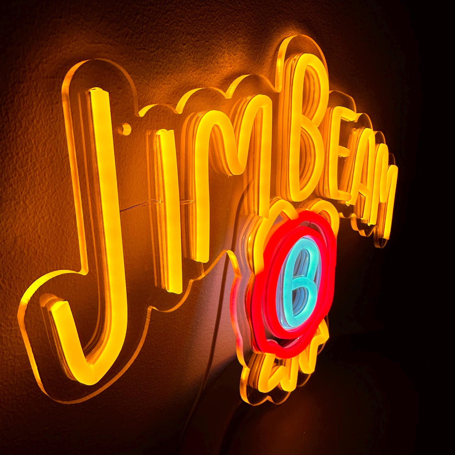 Jim Beam American Bourbon Whiskey Bar Pub LED Neon Sign Modern Decor ...