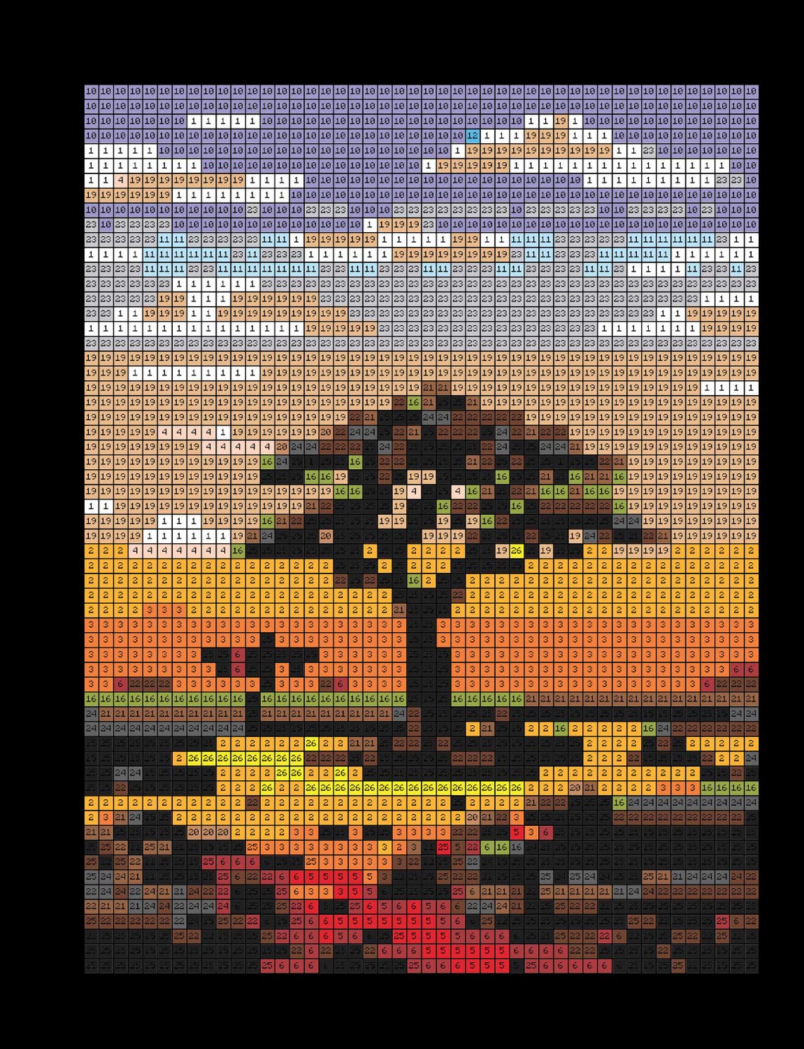 Color by Number LANDSCAPES Printable Coloring Pages Coloring Book Pixel ...