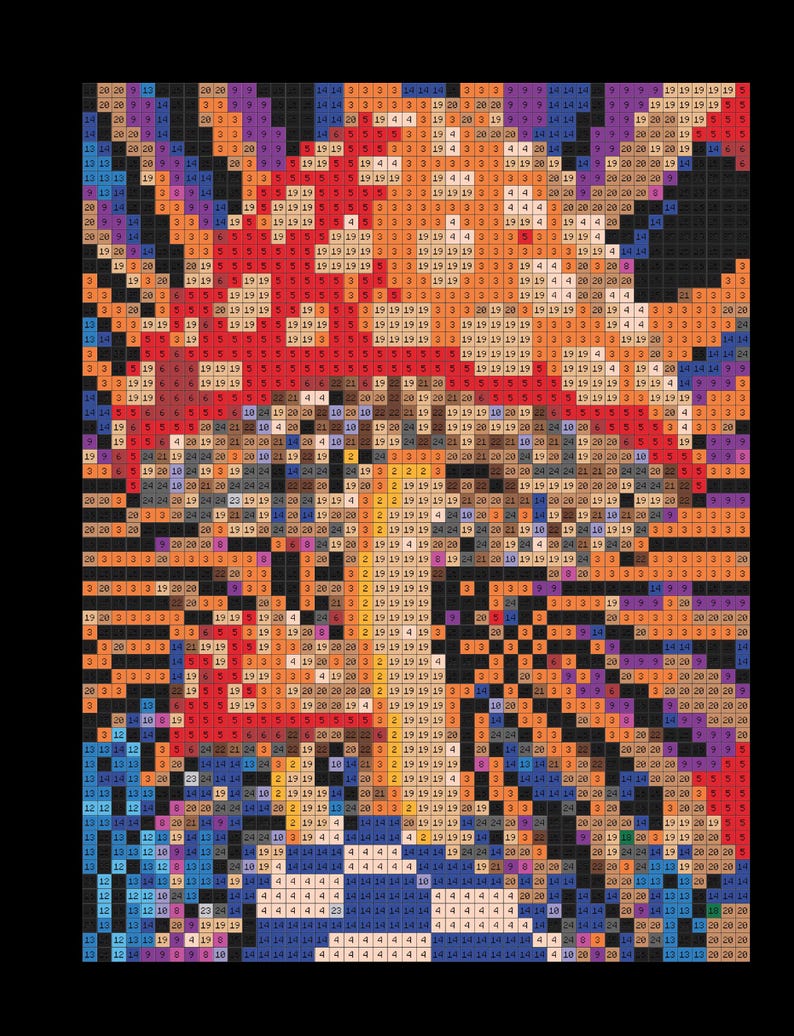 Color by Number PSYCHEDELIC TRIPPY Printable Coloring Pages Coloring ...