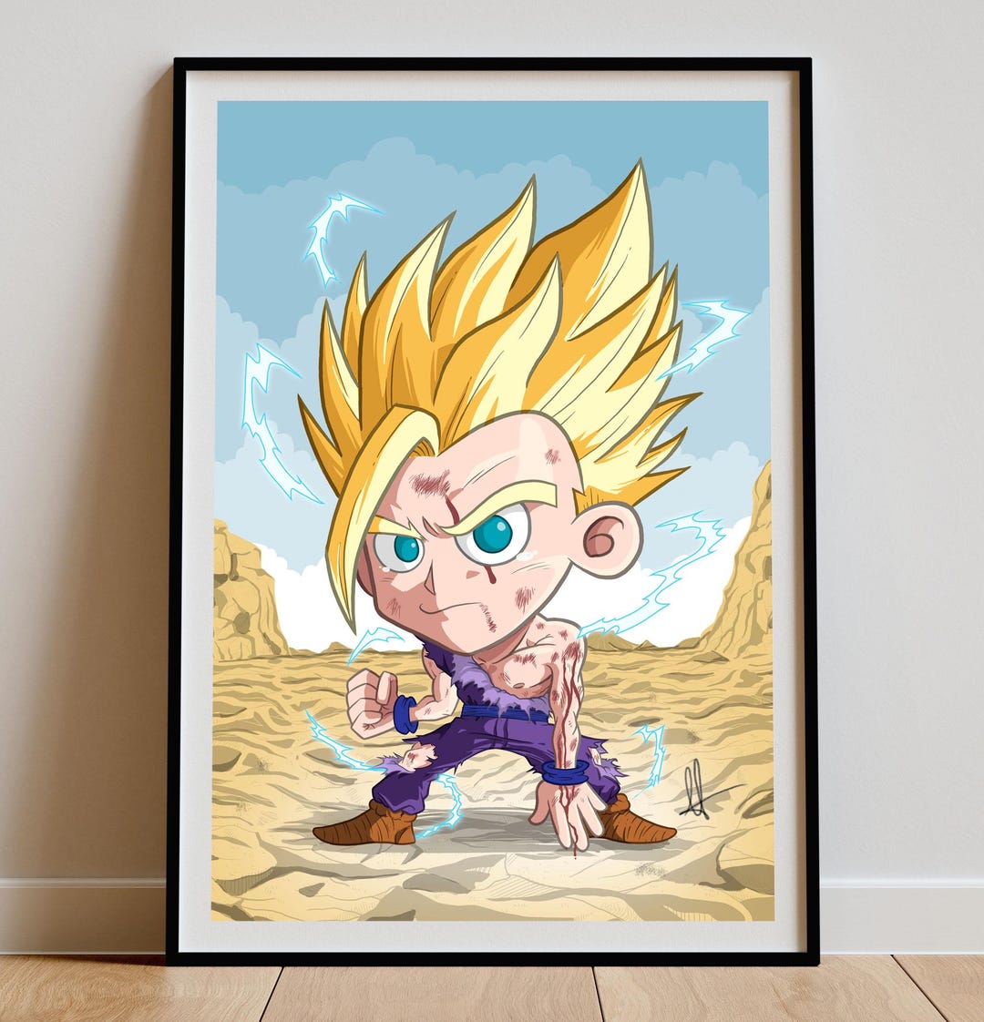 GOHAN SSJ2 Fan Art Sheet | A5 | 14.8x21cm - Etsy UK