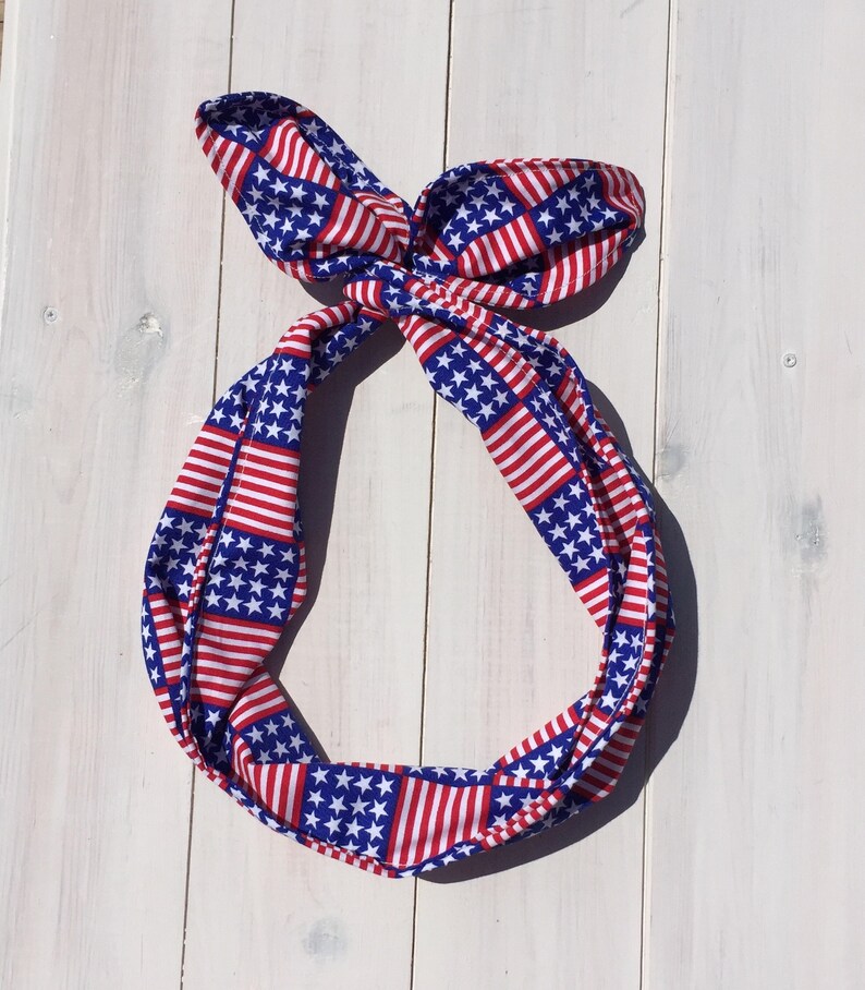 Stars and Stripes Underwired Head Twist 4th of July Party - Etsy