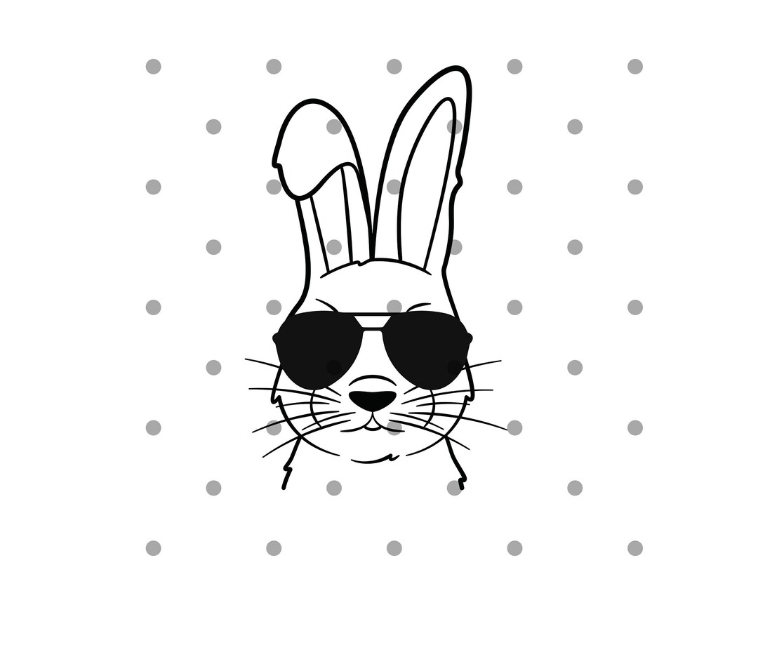Easter Bunny With Sunglasses, Bunny With Sunglasses Svg Png- Bunny With ...
