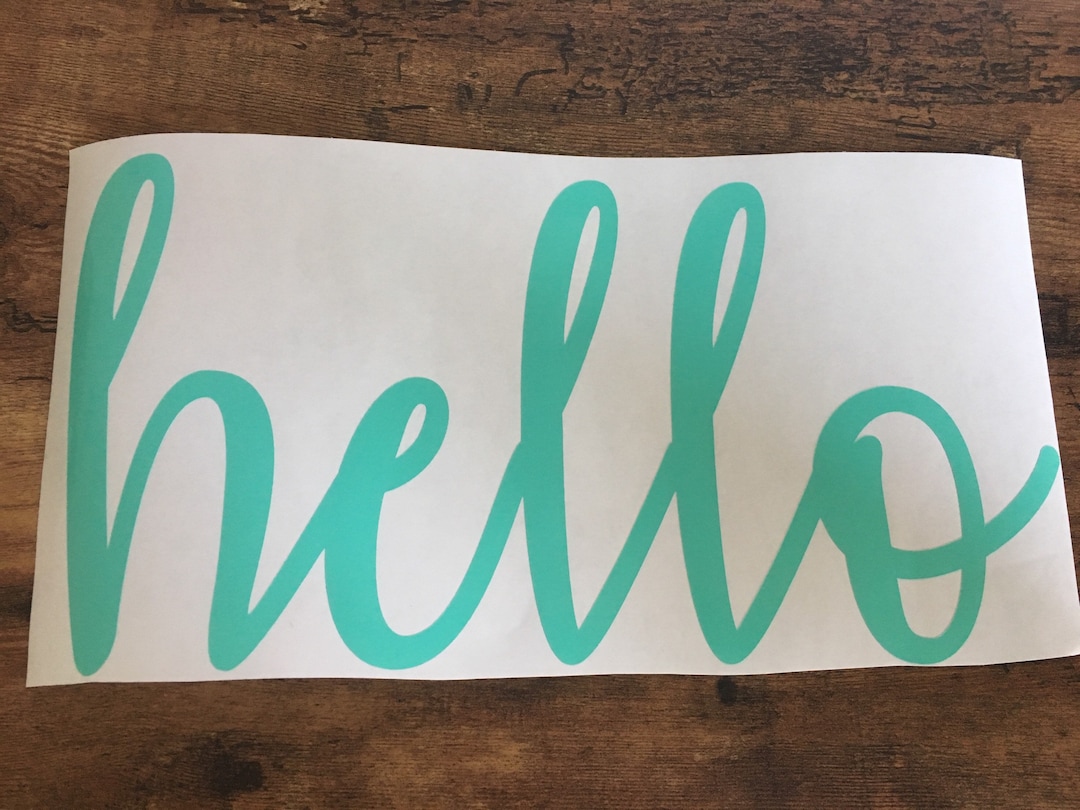 Hello Vinyl Door Decal | Classroom Door Decal | Front Door Hello ...