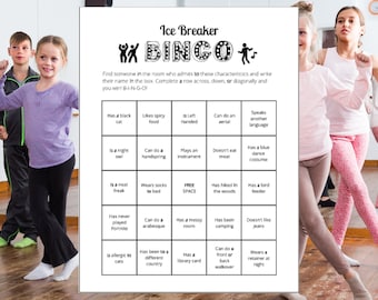 Ice Breaker Game Human Bingo Cards Get to Know You Party - Etsy