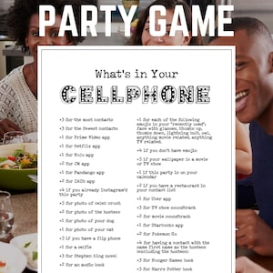 Whats in Your Cellphone Printable Party Game Get to Know You Phone - Etsy