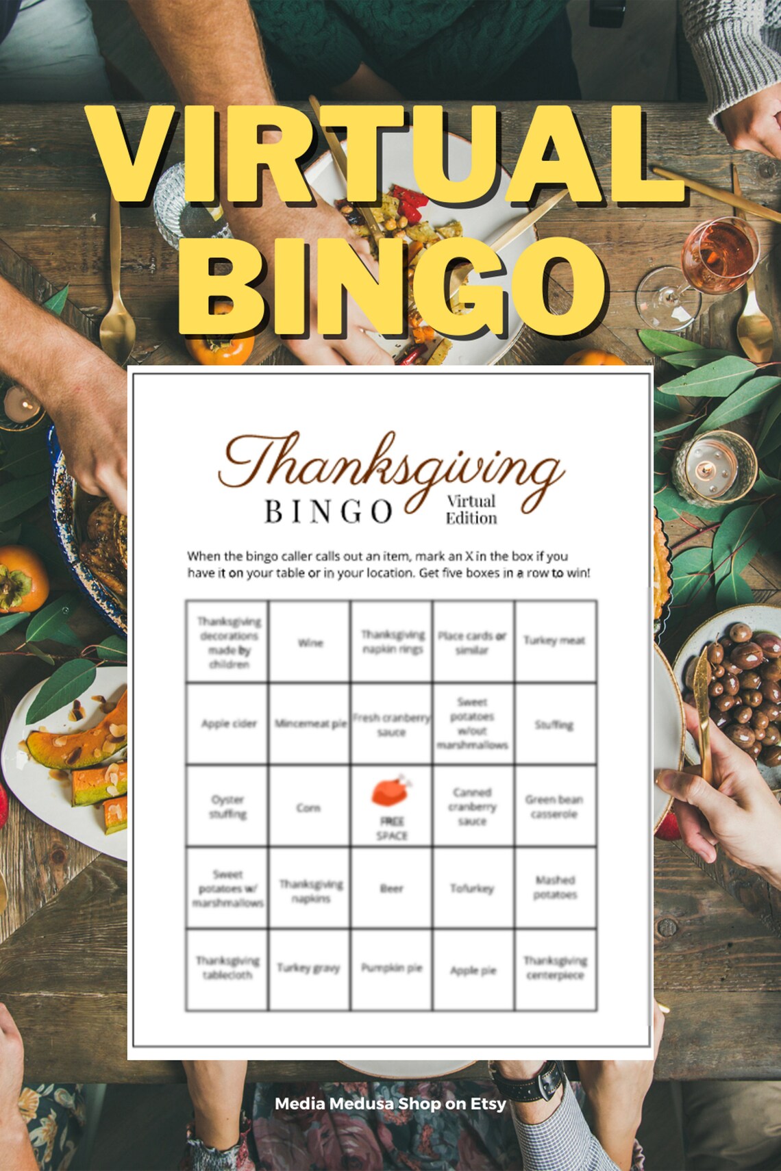 Thanksgiving Bingo Game Printable Friendsgiving Ice Breaker Game (8) - Etsy