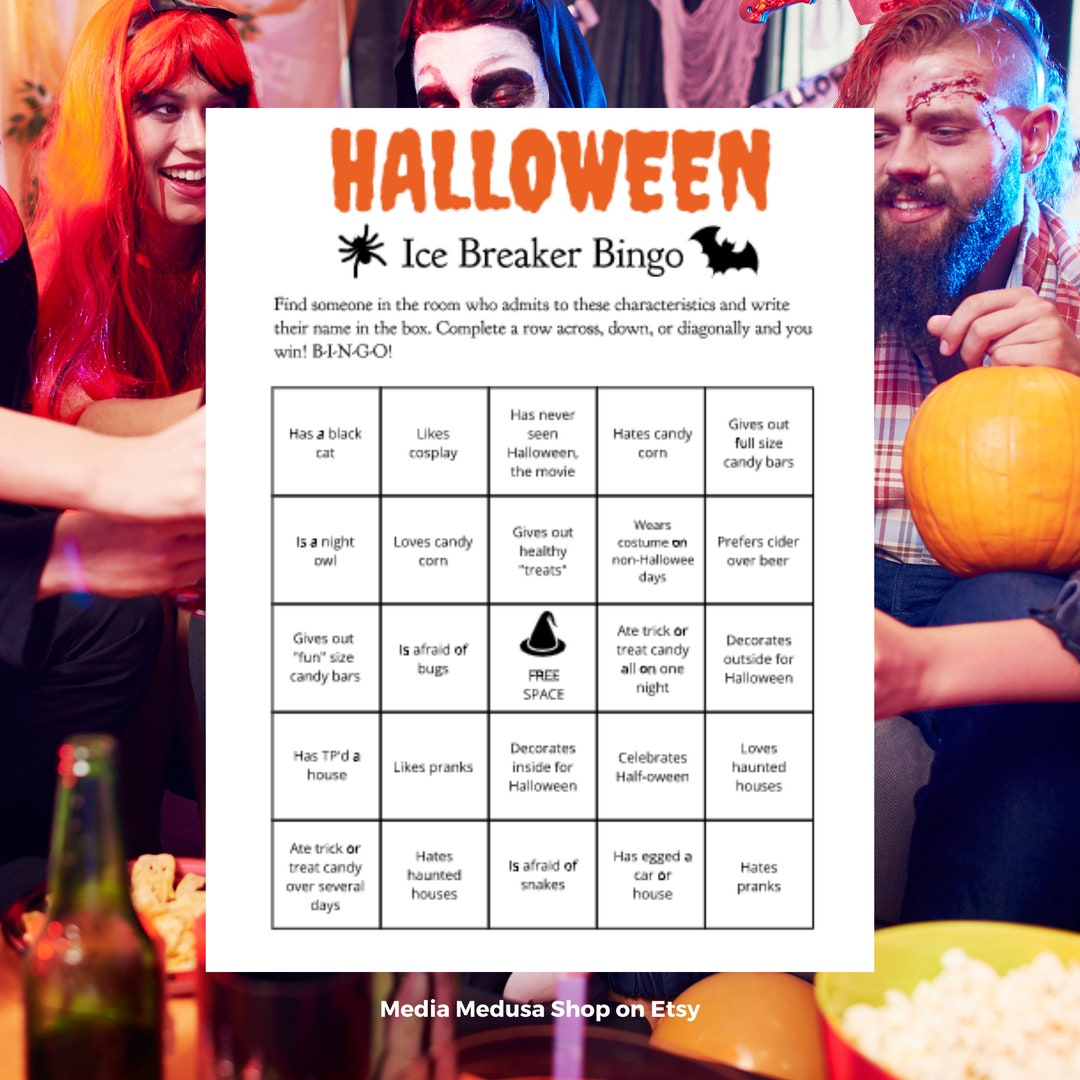 Halloween Ice Breaker for Adults Printable Party Game - Etsy