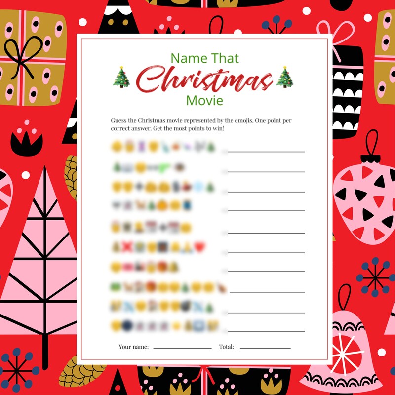 Christmas Song Emoji Game - Etsy