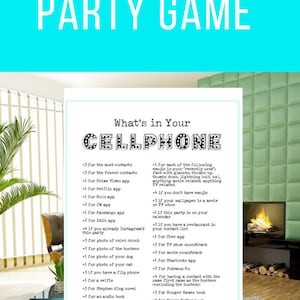 Whats in Your Cellphone Printable Party Game Get to Know You Phone - Etsy