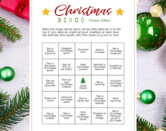 Printable Christmas Party Ice Breaker Game Human Bingo Cards Get to ...